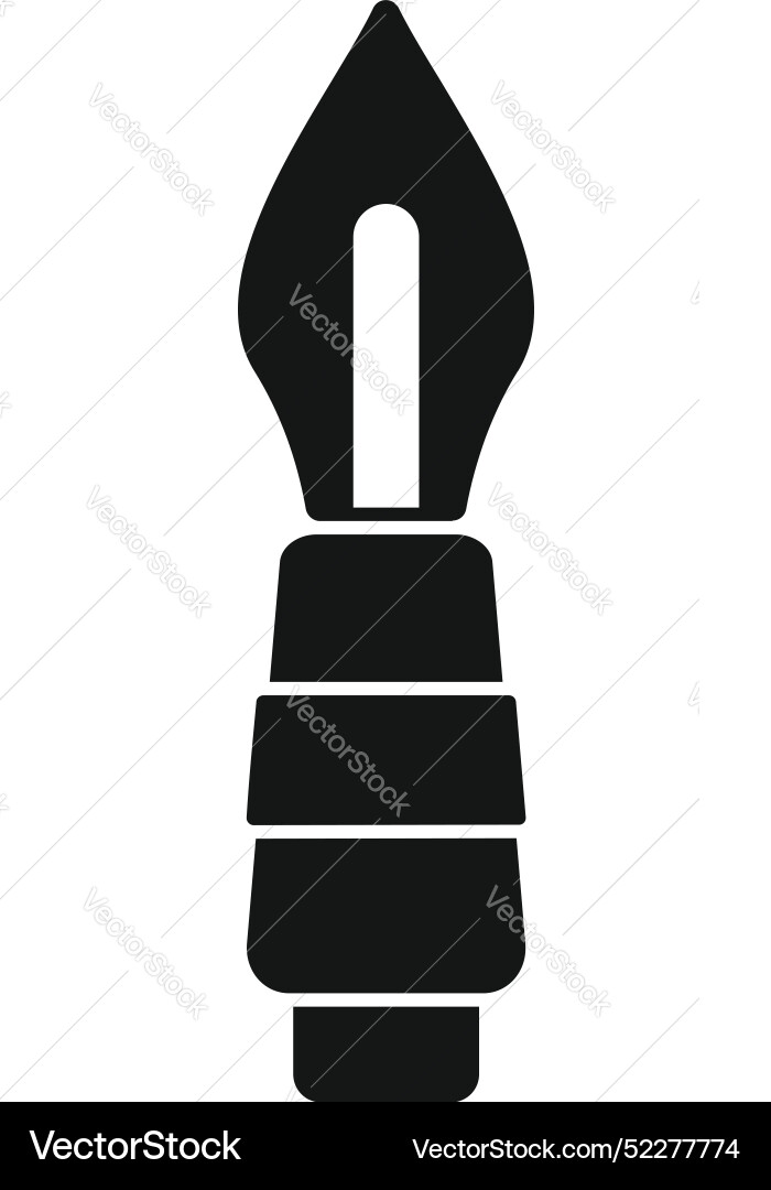 Fountain pen nib for writing and calligraphy Vector Image