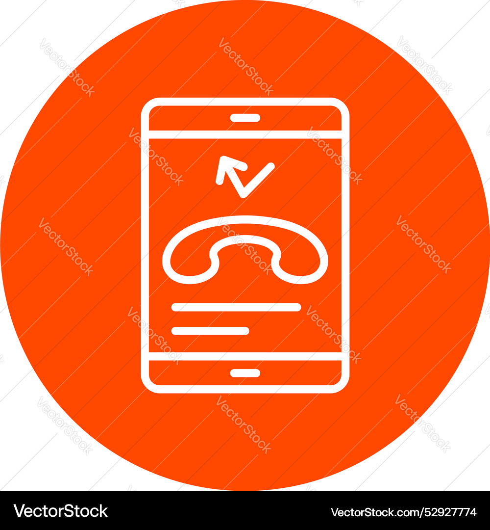 Missed call icon design Royalty Free Vector Image