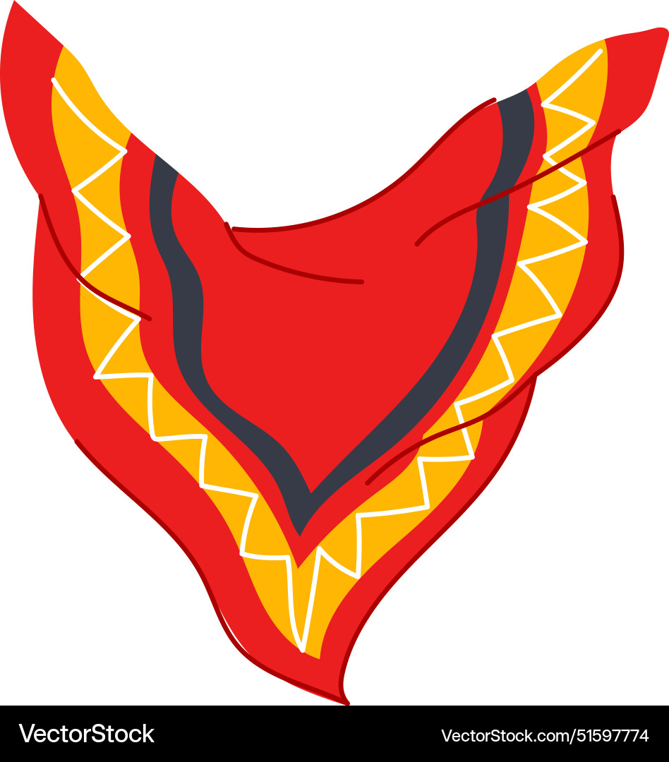 Scarf handkerchief wild west cartoon Royalty Free Vector