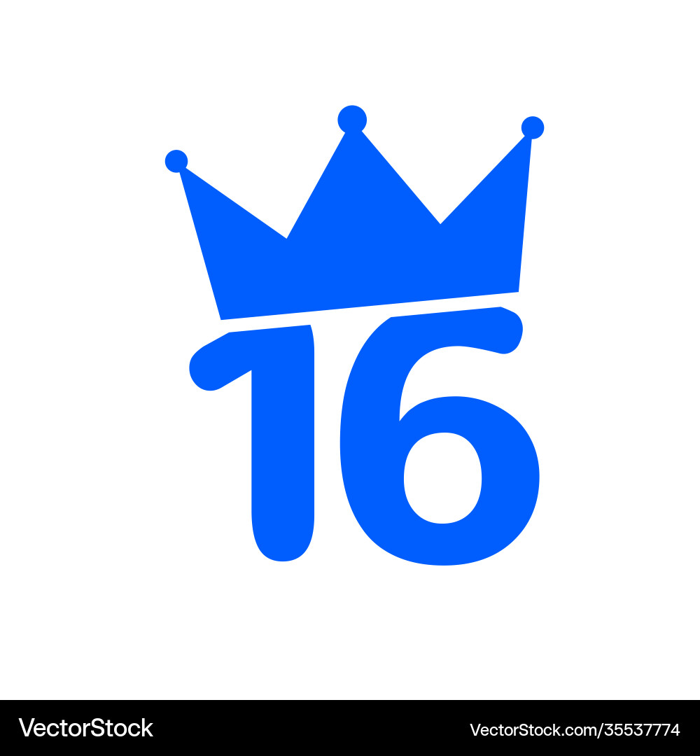 Sweet 16 years celebration background 16th Vector Image