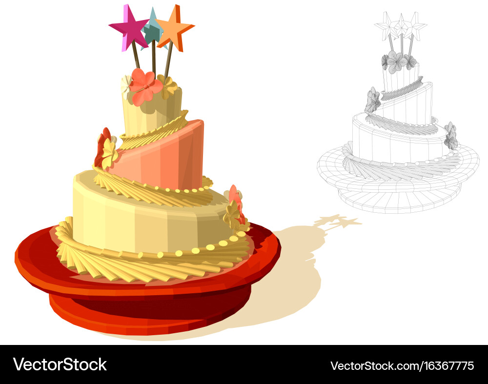 Birthday cake Royalty Free Vector Image - VectorStock