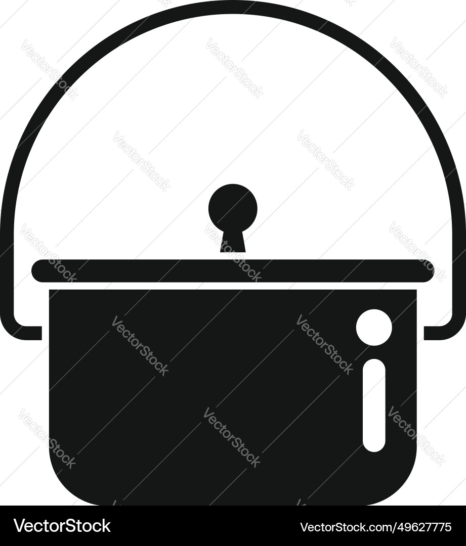 Campsite fire saucepan icon simple nature Vector Image