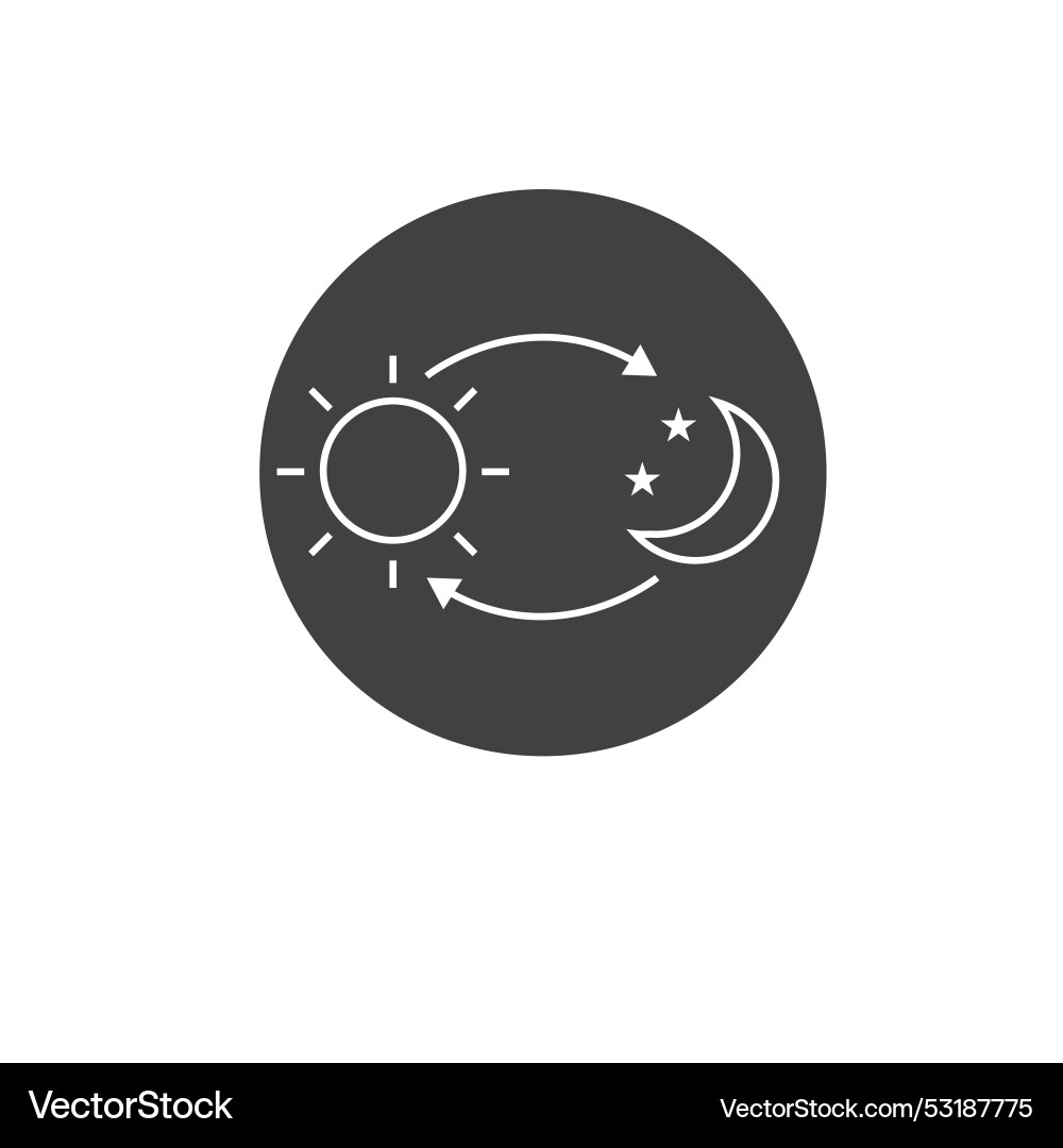 Change of day and night icon element design Vector Image