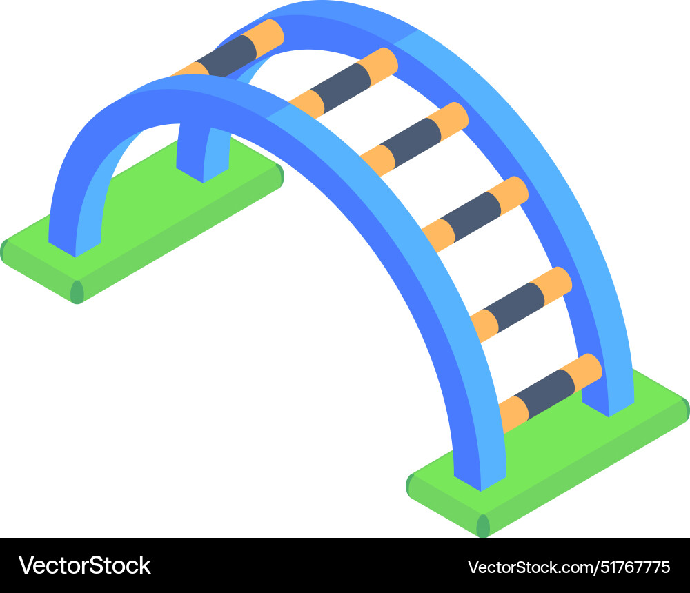 Grab this isometric style icon of monkey bars Vector Image