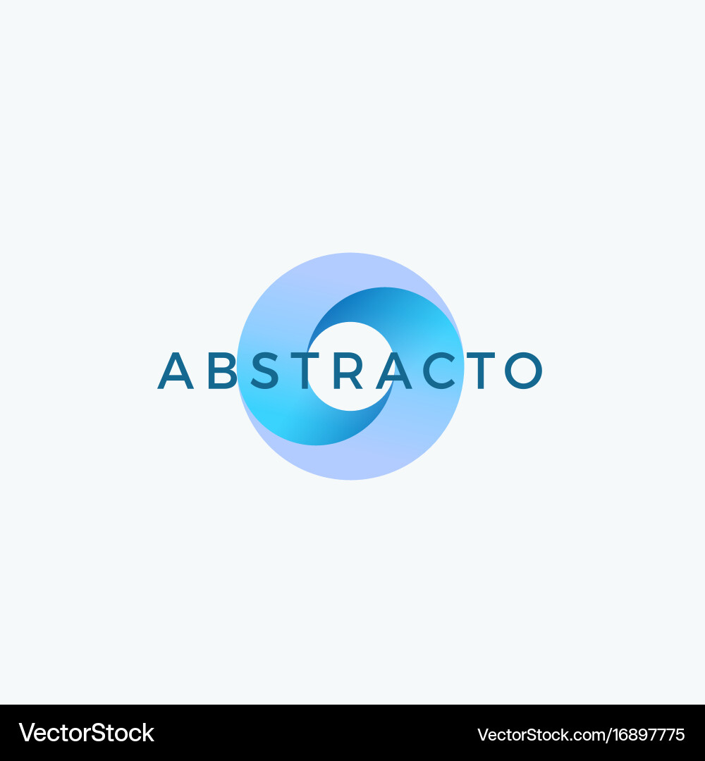 Loop circle abstract sign emblem or logo Vector Image