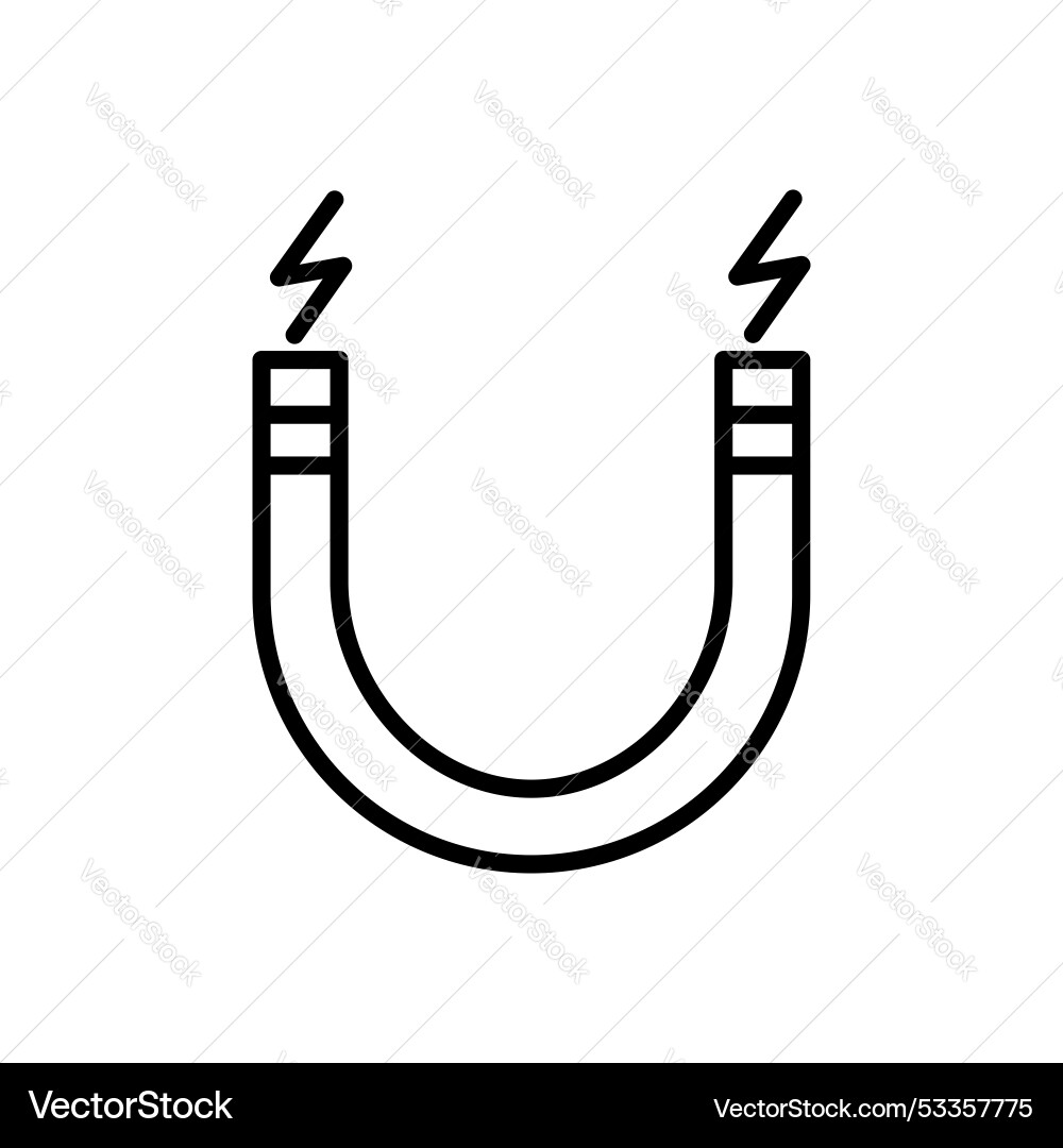 Magnet icon set electromagnetic technology symbol Vector Image