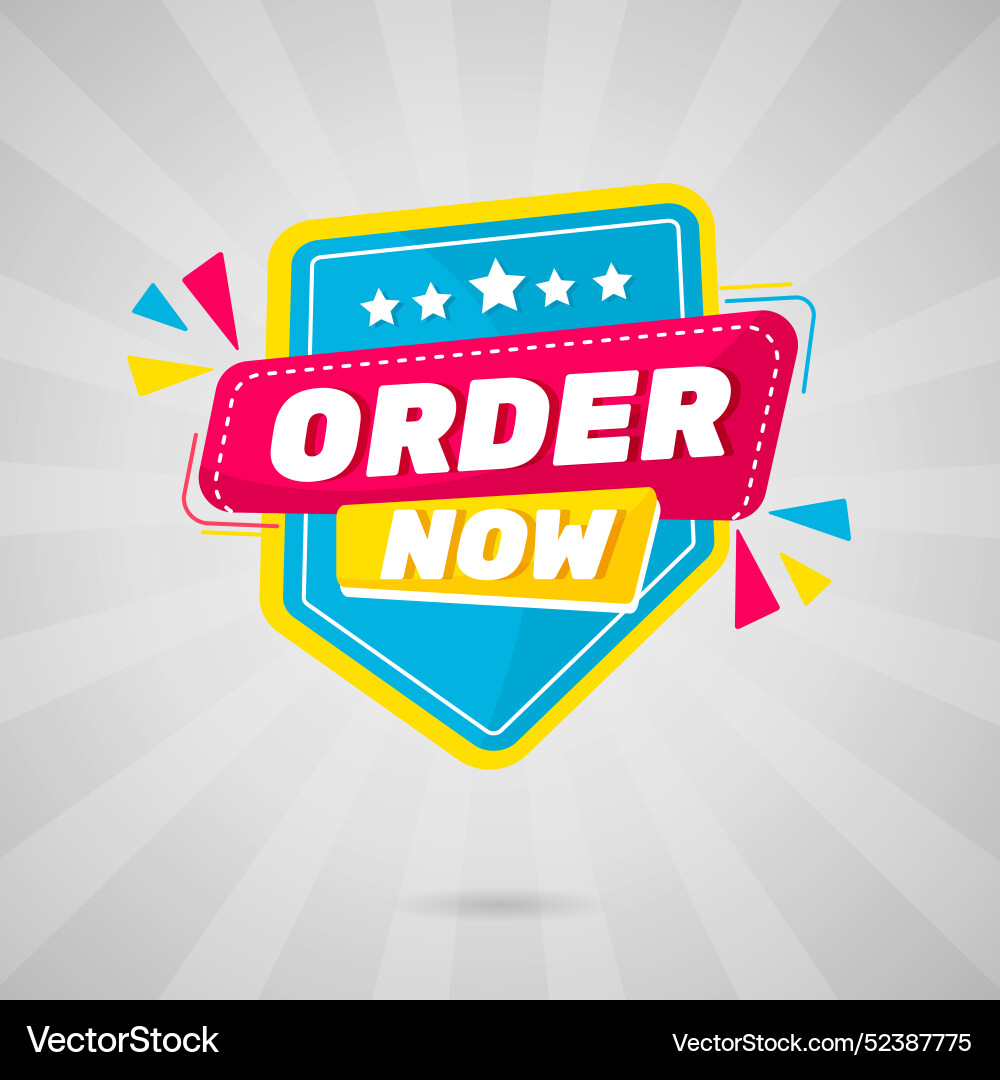 Order now banner Royalty Free Vector Image - VectorStock