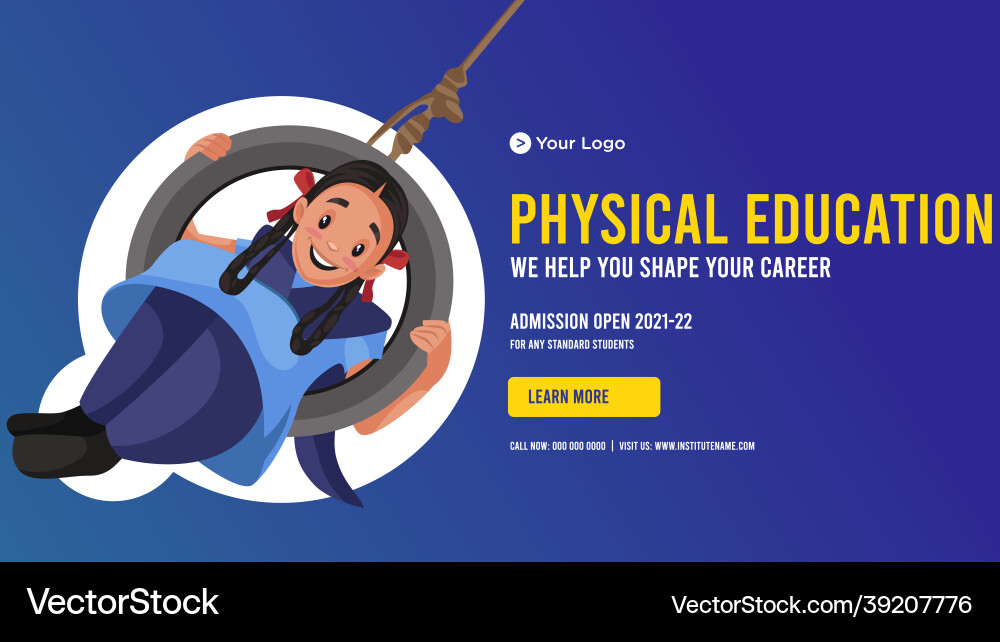 Banner-Design der körperlichen Bildung Lizenzfreier Vektor