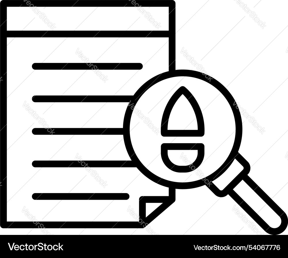 Evidence line icon design Royalty Free Vector Image