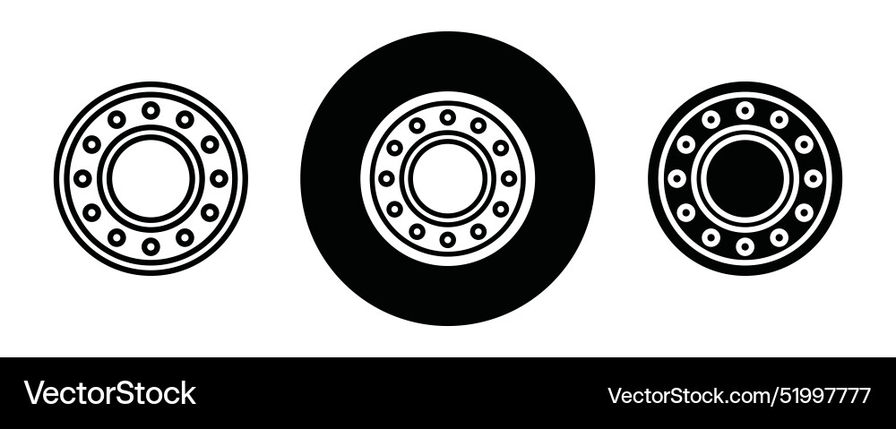 Car bearing outline icon collection or set car Vector Image