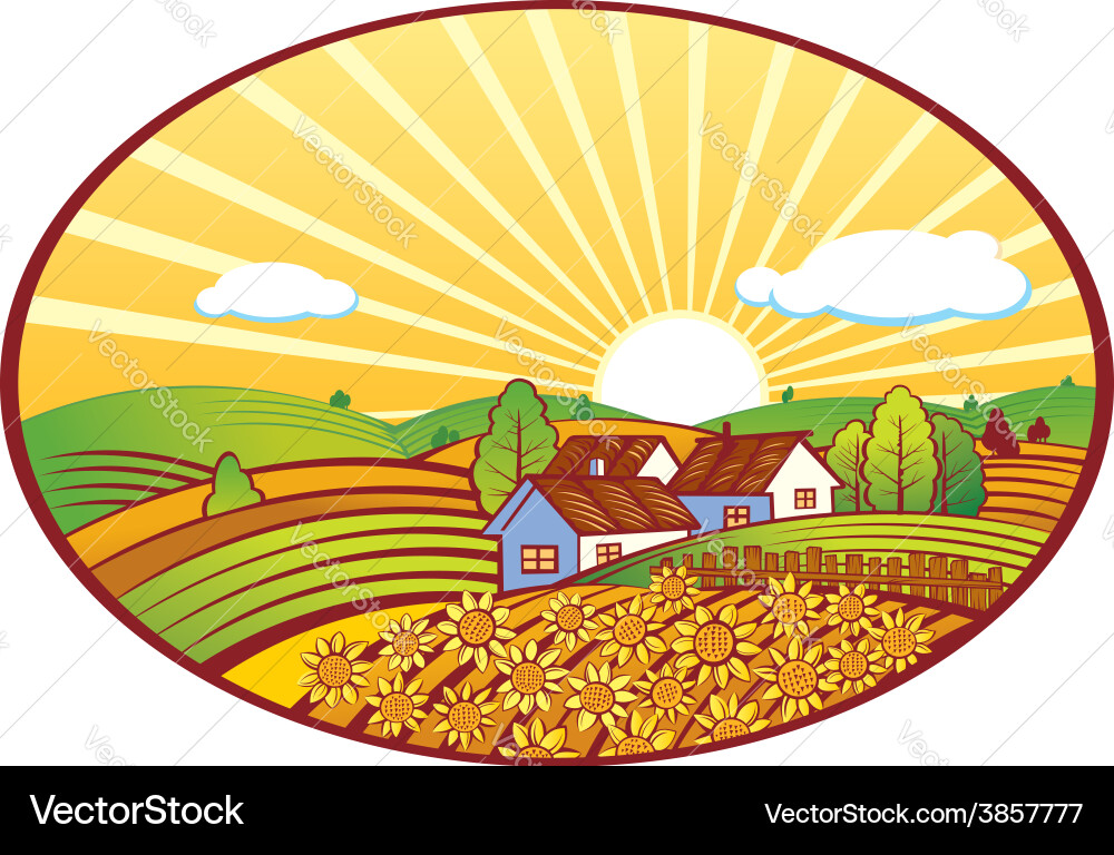Cartoon farm design background Royalty Free Vector Image