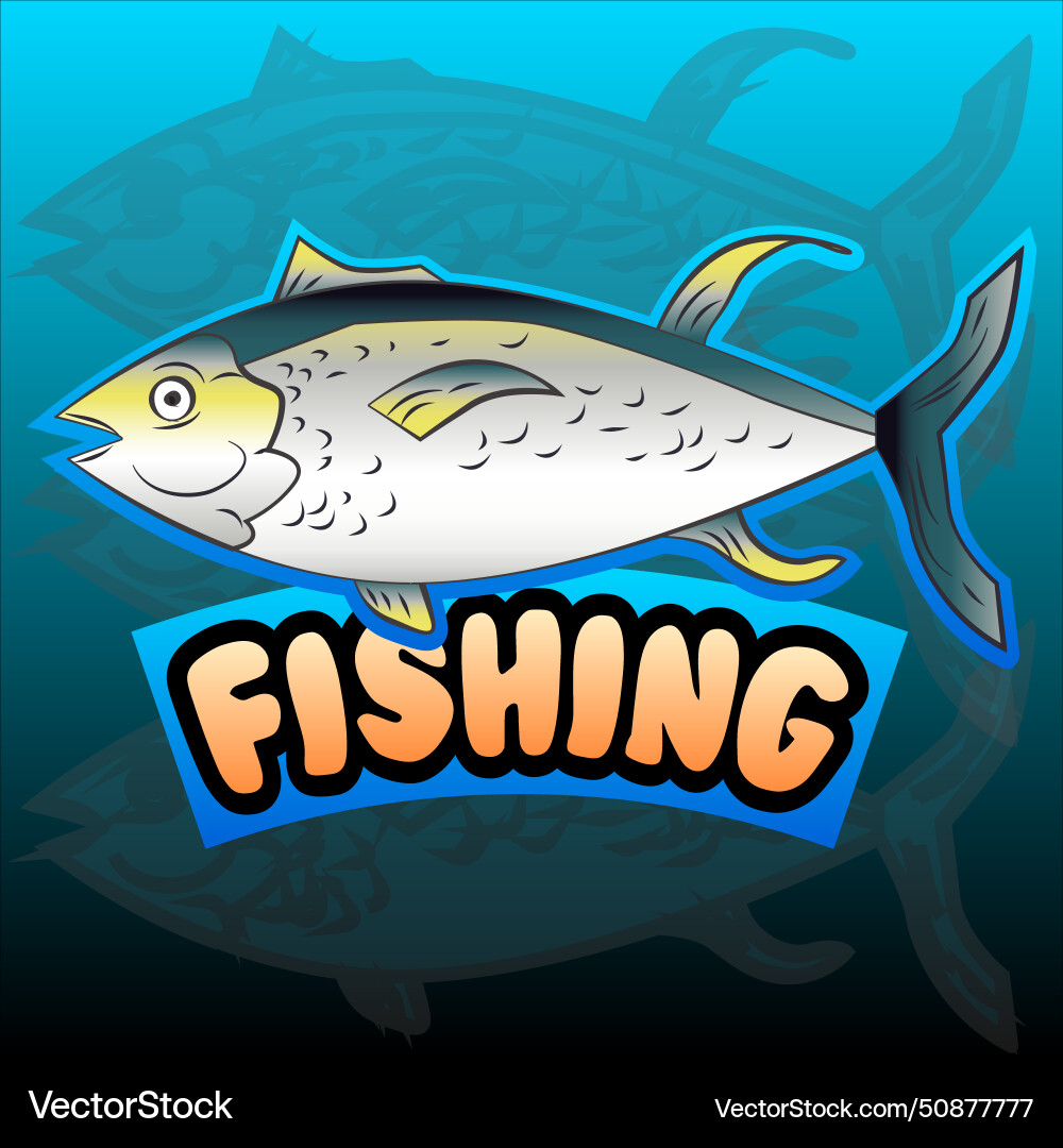 Fishing sign and badge Royalty Free Vector Image