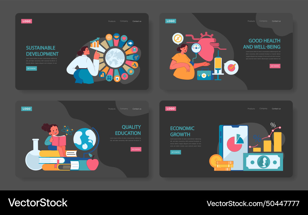 Sdg or sustainable development goals web Vector Image
