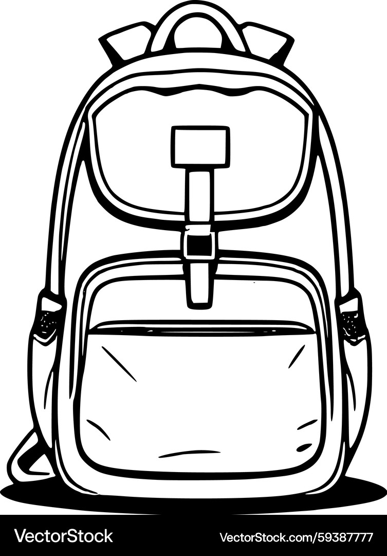 simple backpack outline