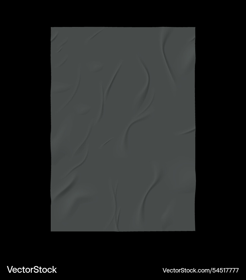 With wet wrinkled gray texture sheet on Royalty Free Vector