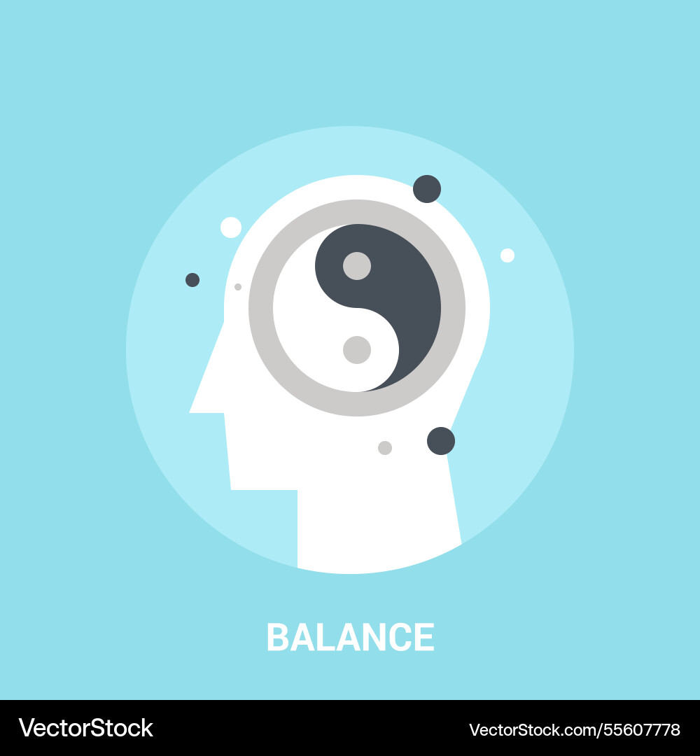 Balance flat icon design concept Royalty Free Vector Image