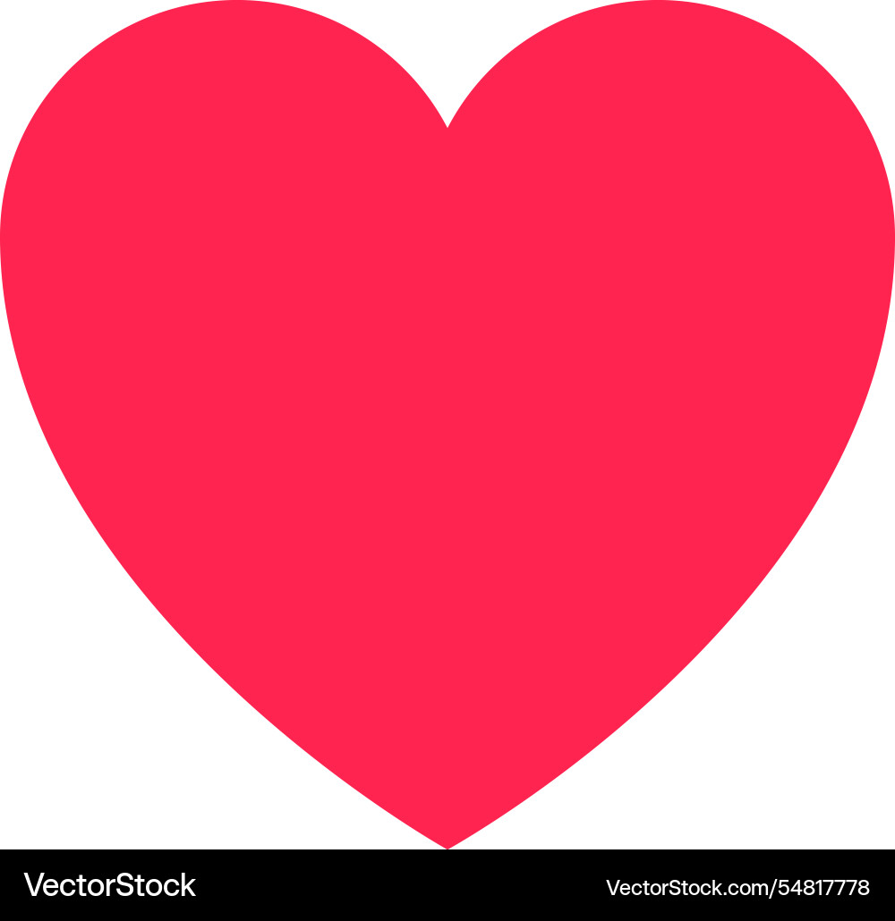 Bright red heart shape symbolizes romance passion Vector Image