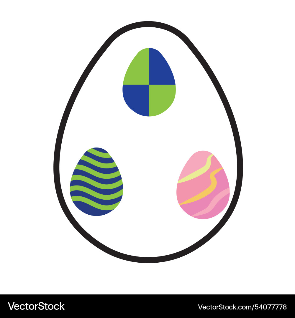 Easter icon template background Royalty Free Vector Image