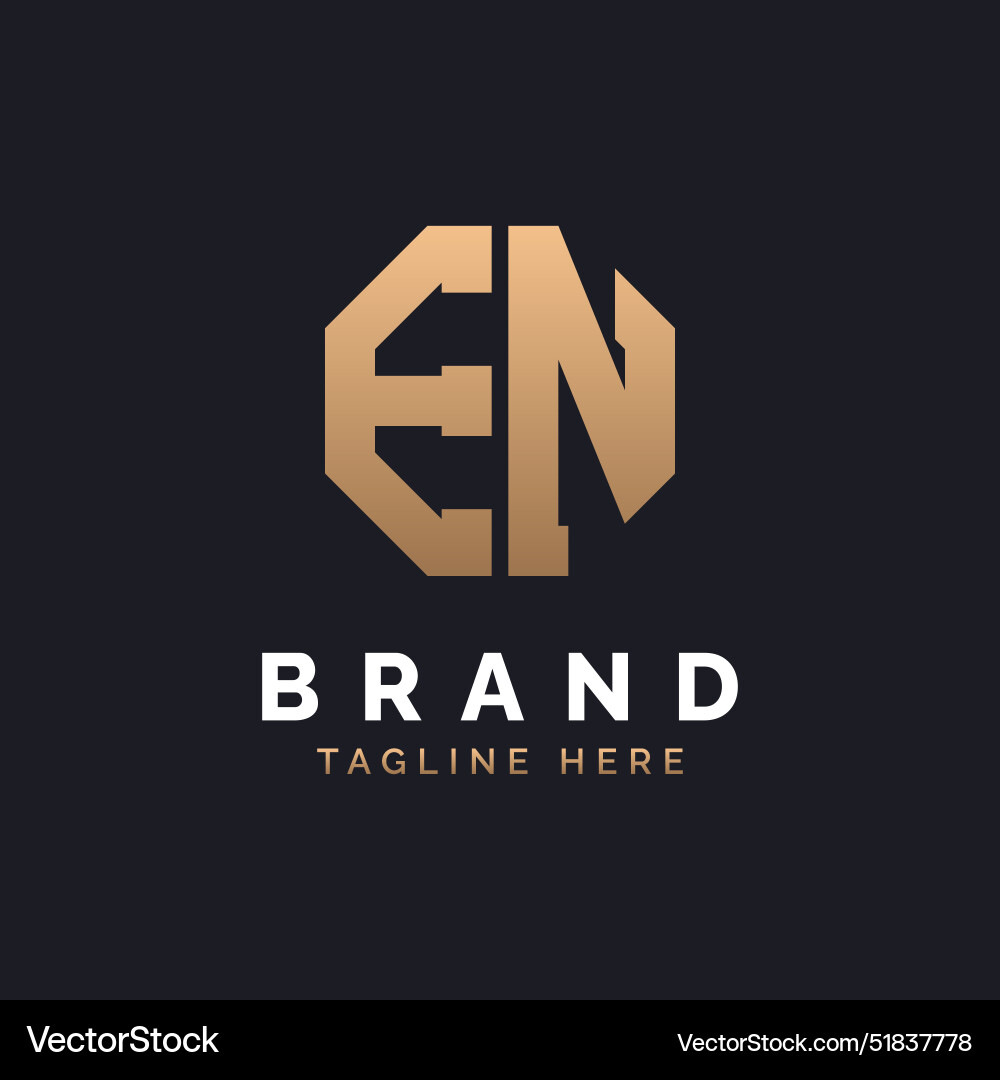 En logo design modern minimal elegant and luxury Vector Image