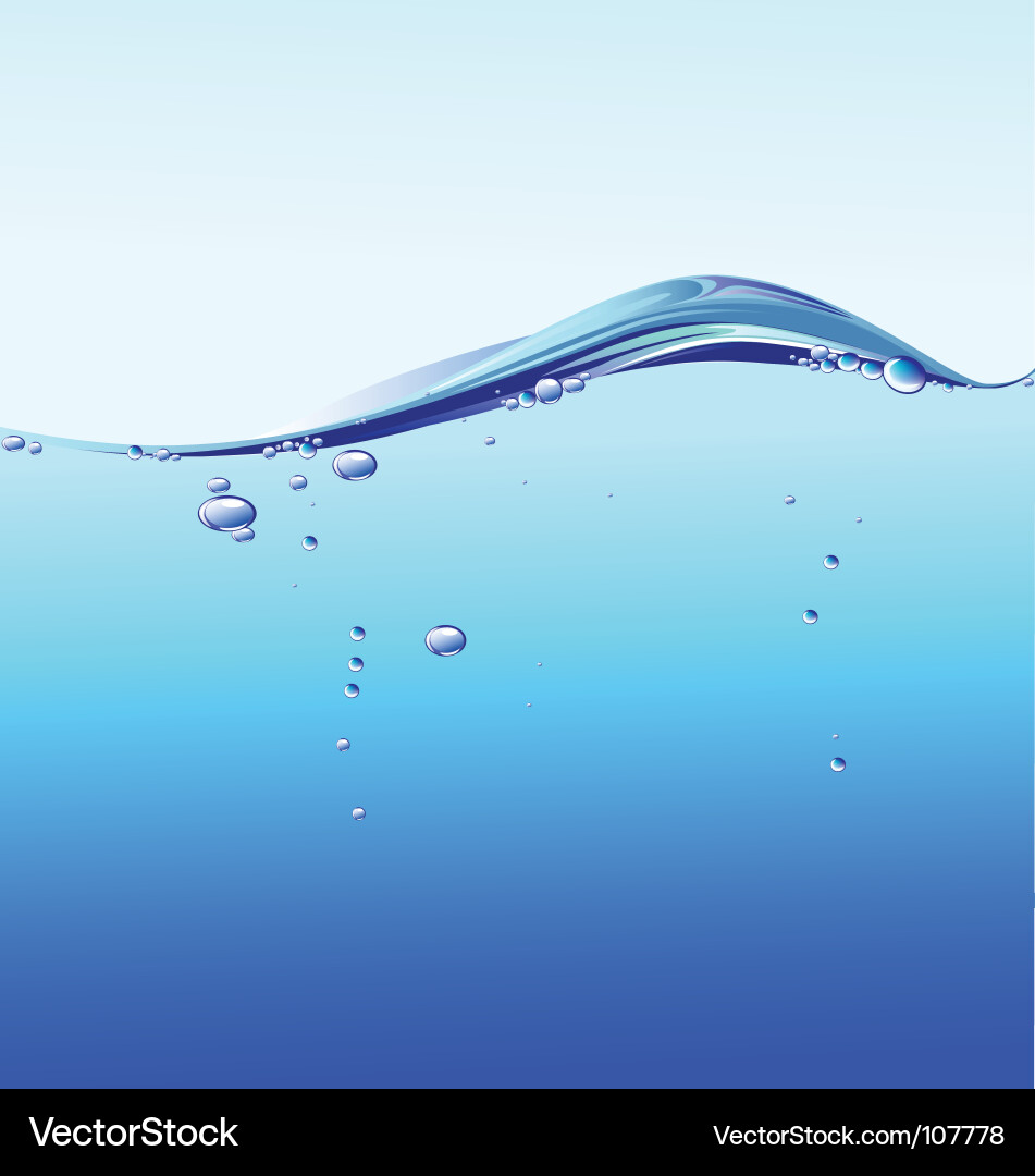 Floating Bubble in Water Royalty Free Vector Image