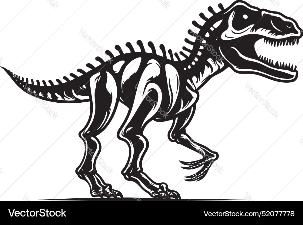 Paleontological prestige t rex graphic logo Vector Image