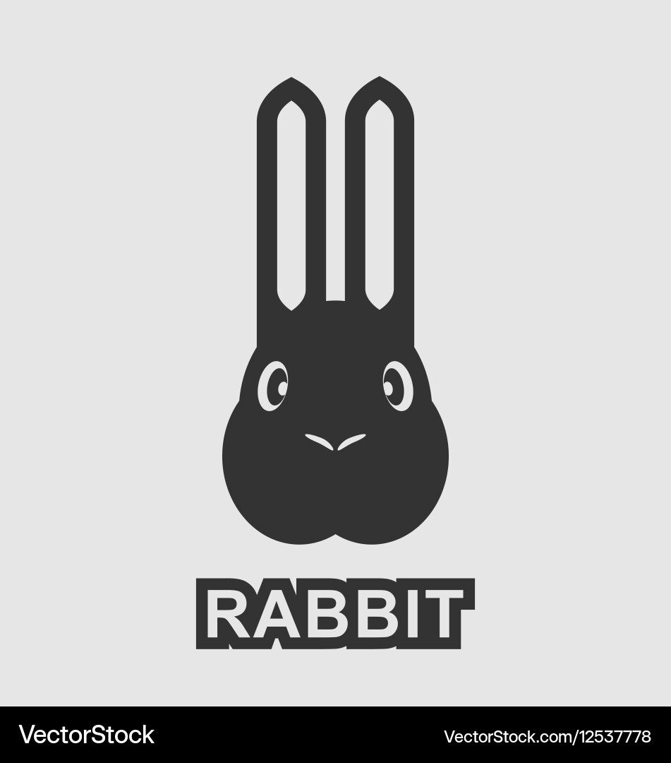 Rabbit logo Royalty Free Vector Image - VectorStock
