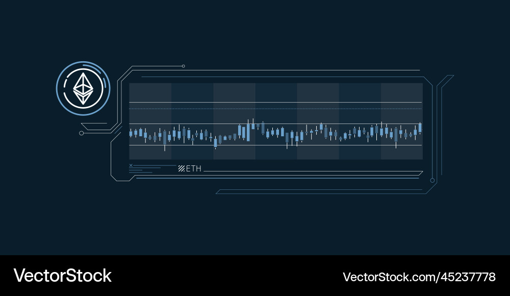 Simple infographics of stable ethereum exchange Vector Image