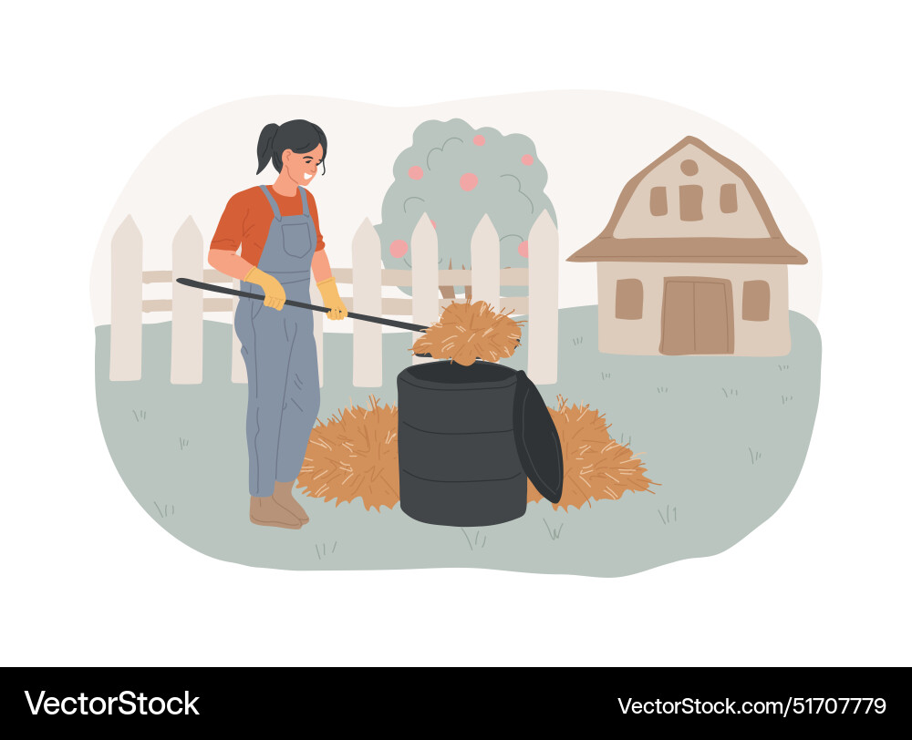 Compost isolated cartoon Royalty Free Vector Image