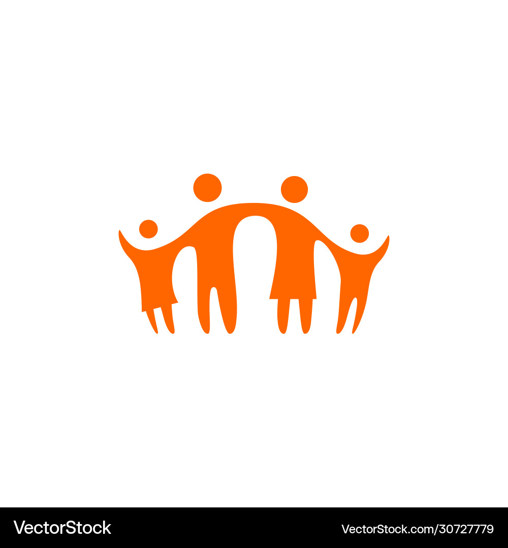 Family Togetherness Logo Icon Royalty Free Vector Image