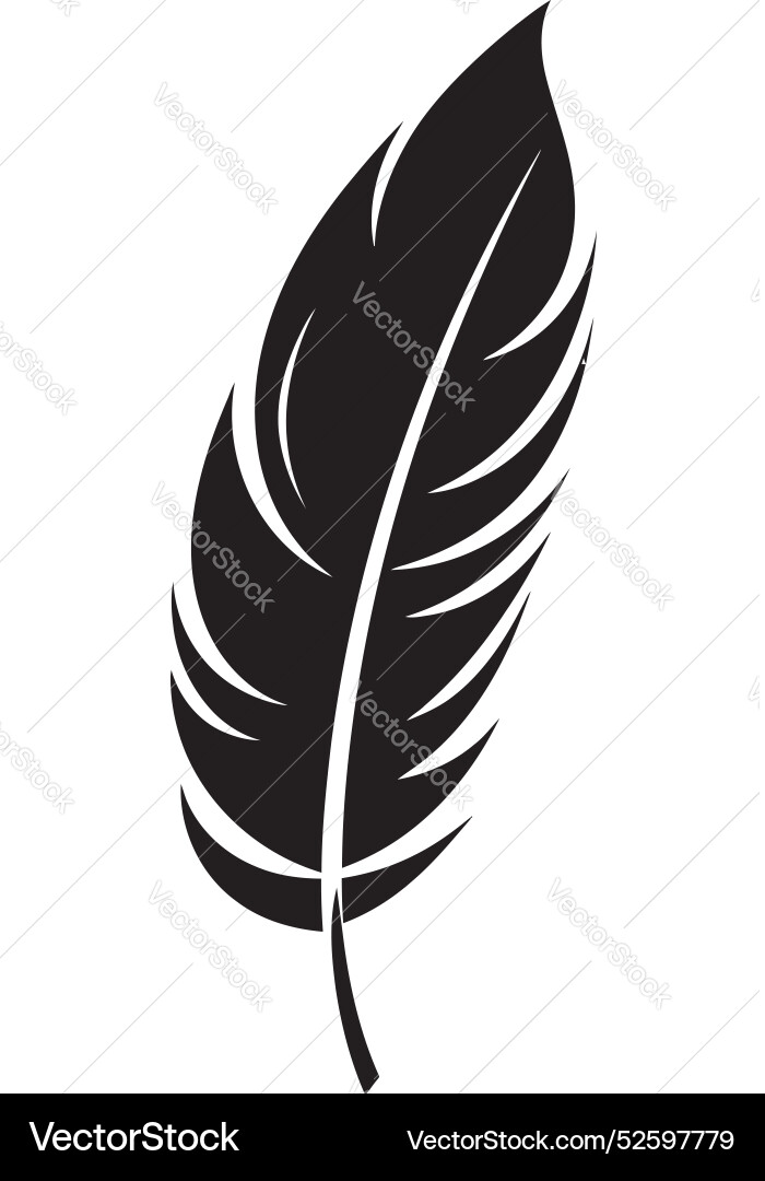 Feather logo simplicity redefined in design Vector Image