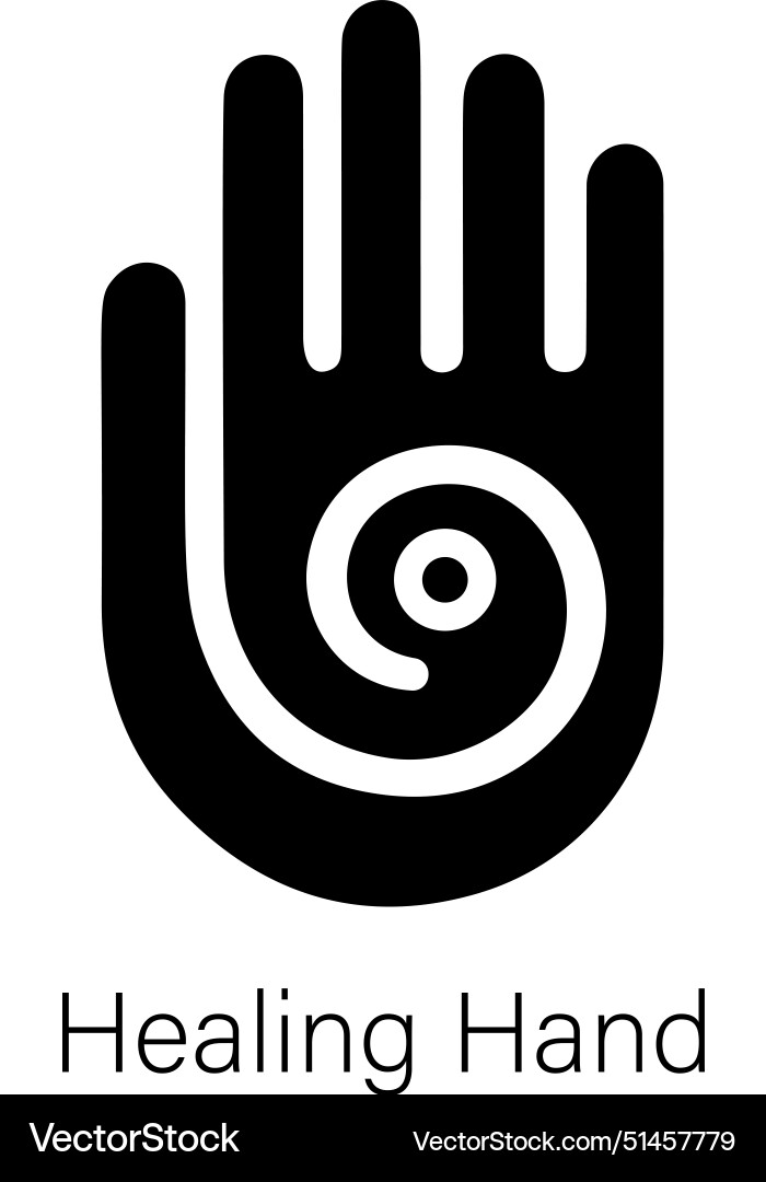 Healing hand Royalty Free Vector Image - VectorStock