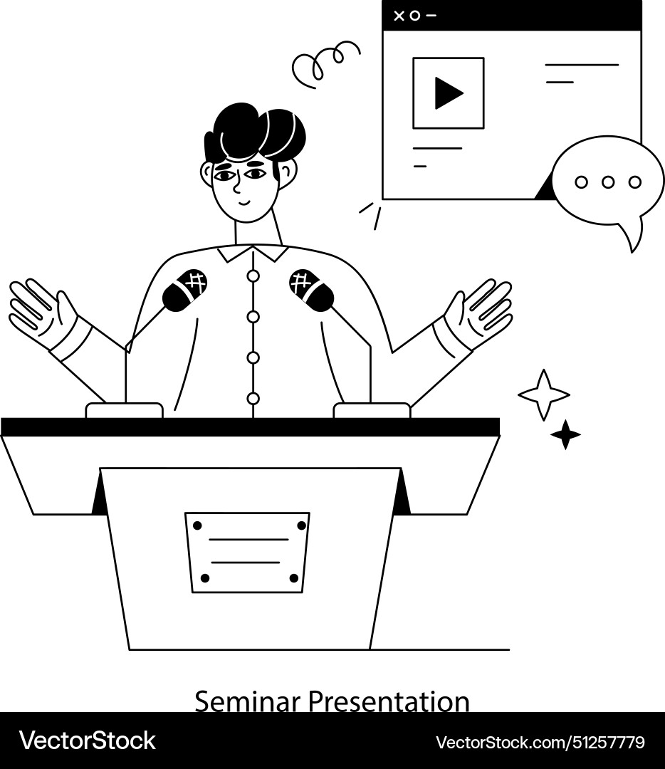Seminar presentation Royalty Free Vector Image