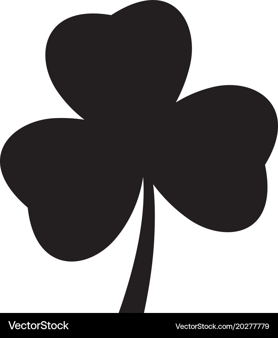 Shamrock Icon - Irish Luck Royalty Free Vector Image