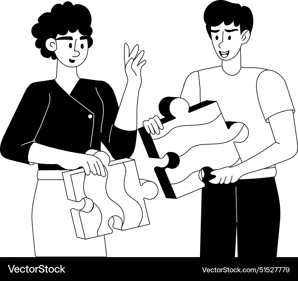 Team collaboration Royalty Free Vector Image - VectorStock