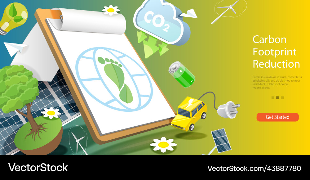 3d conceptual of carbon Royalty Free Vector Image