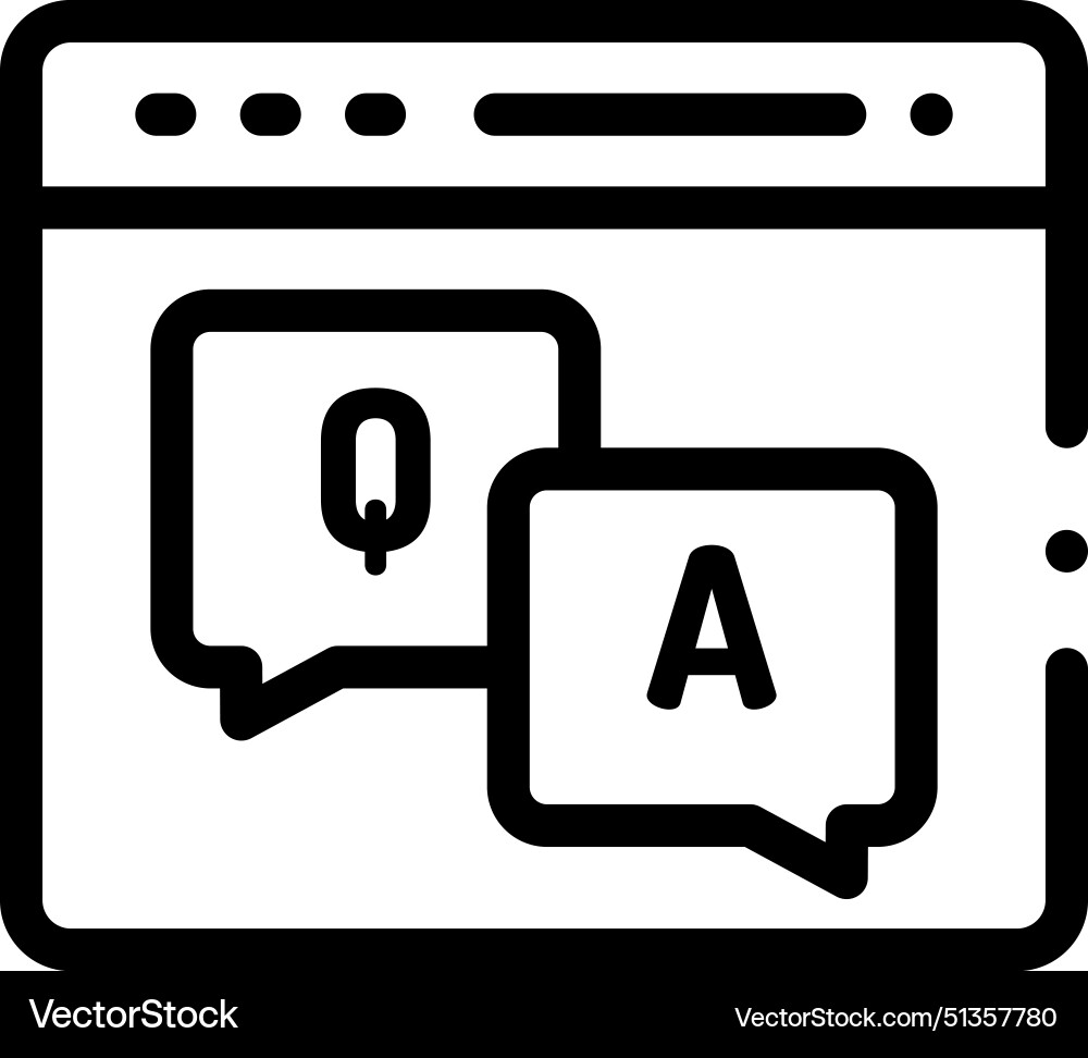 Answers icon thin linear style design isolated Vector Image