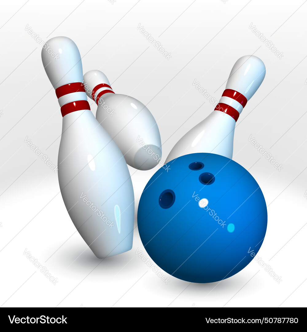 Bowling Ball Impact - Realistic Strike Royalty Free Vector