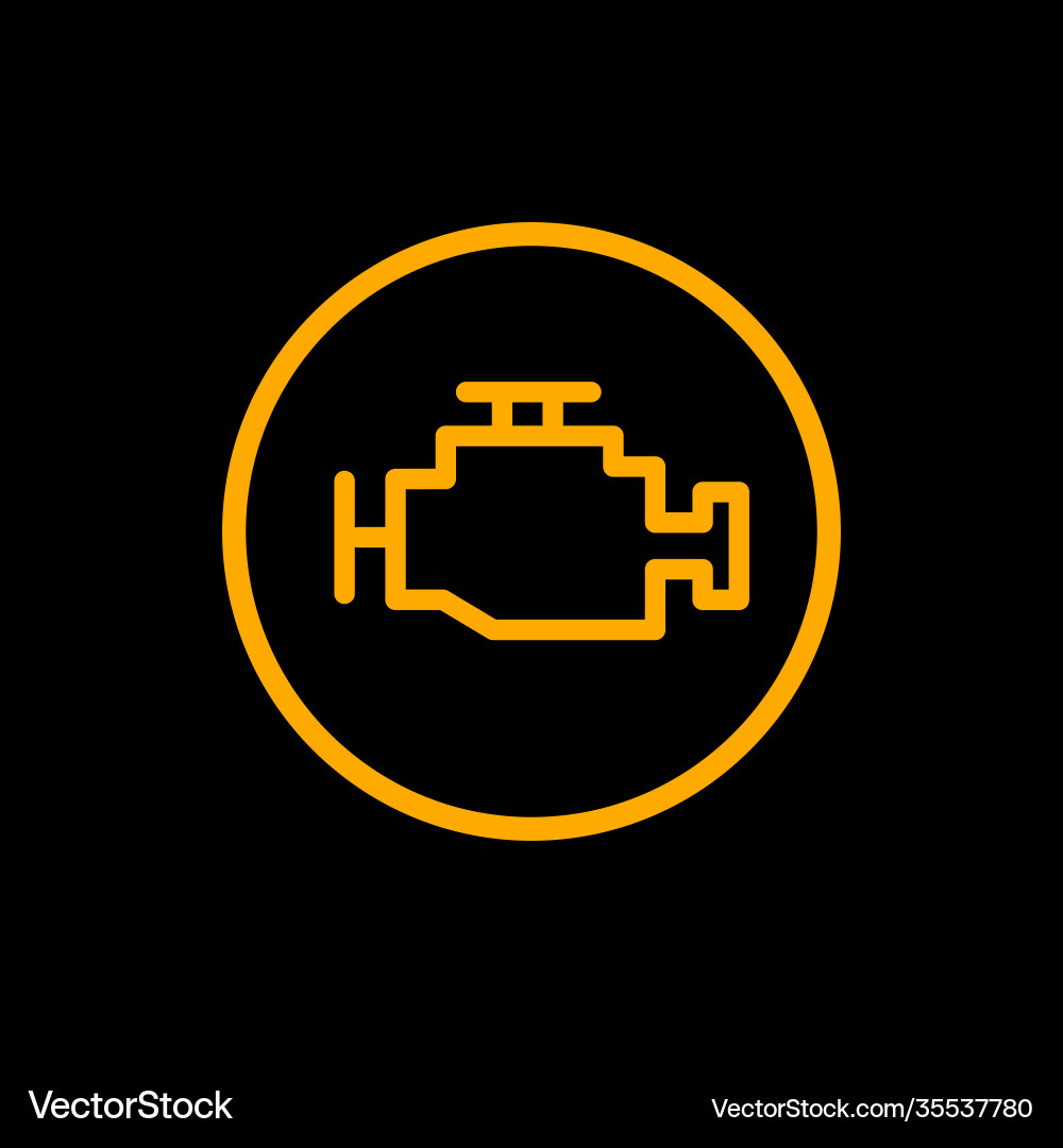 Engine car check icon dashboard Royalty Free Vector Image