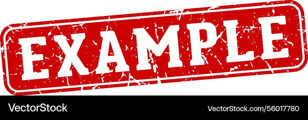Example rectangular sign example stamp Royalty Free Vector