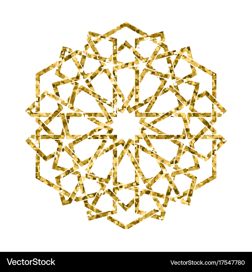 Islamic golden pattern Royalty Free Vector Image