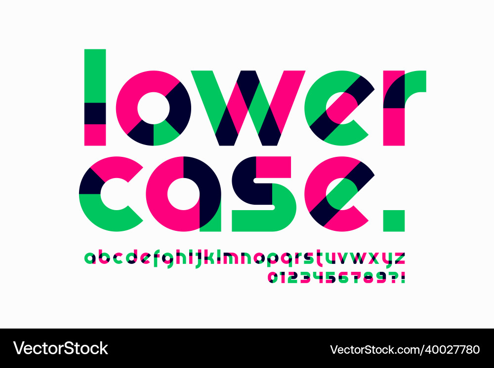 Modern Lettering Font - Vibrant & Bold Vector Image