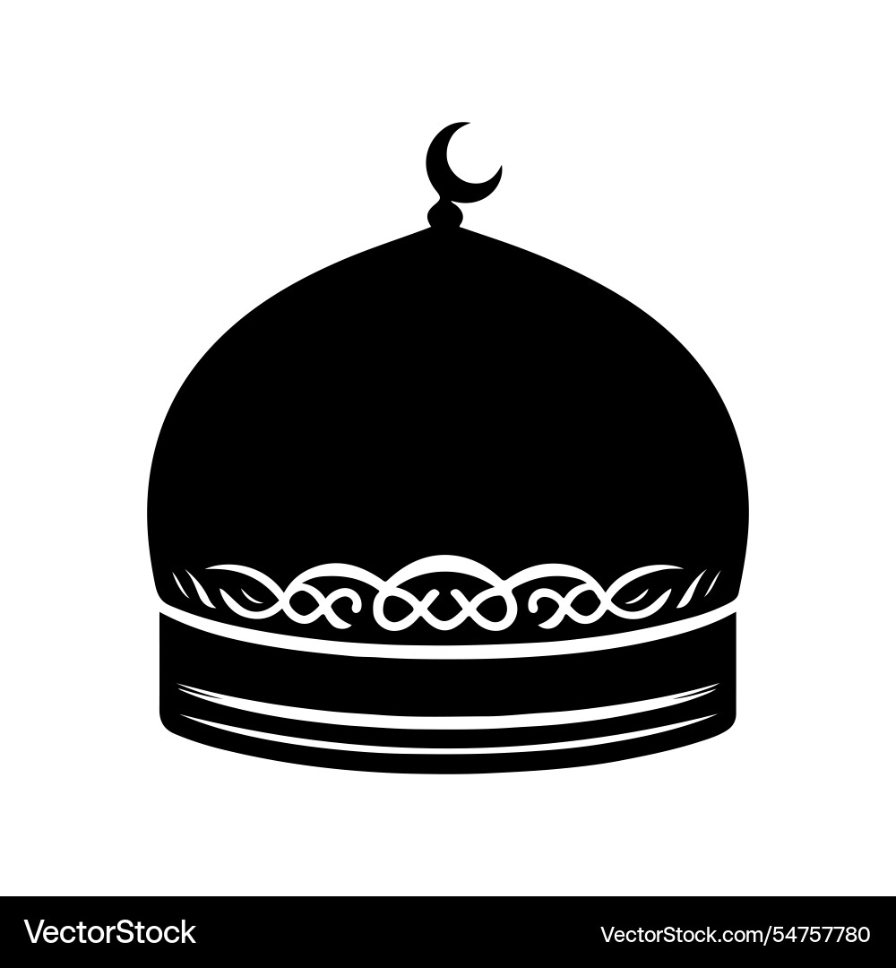 Muslim hat silhouette - perfect for design Vector Image