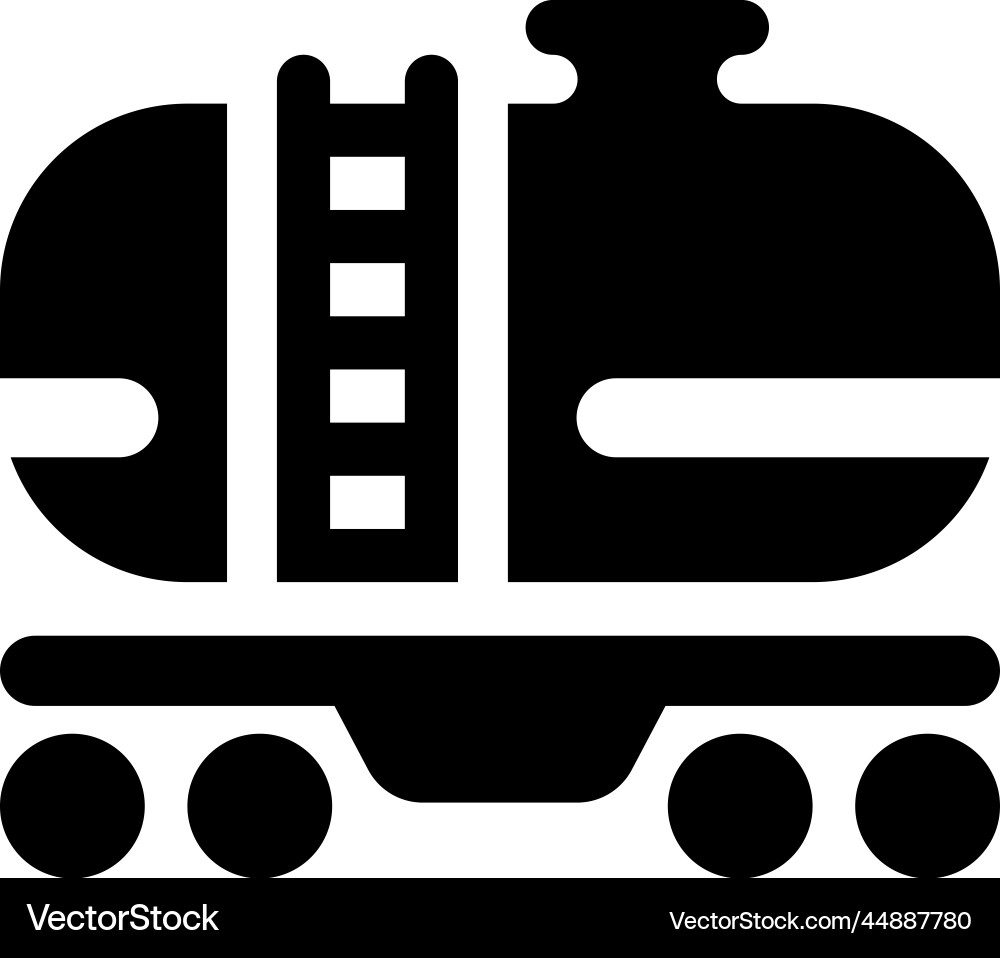 Oil cistern train icon Royalty Free Vector Image