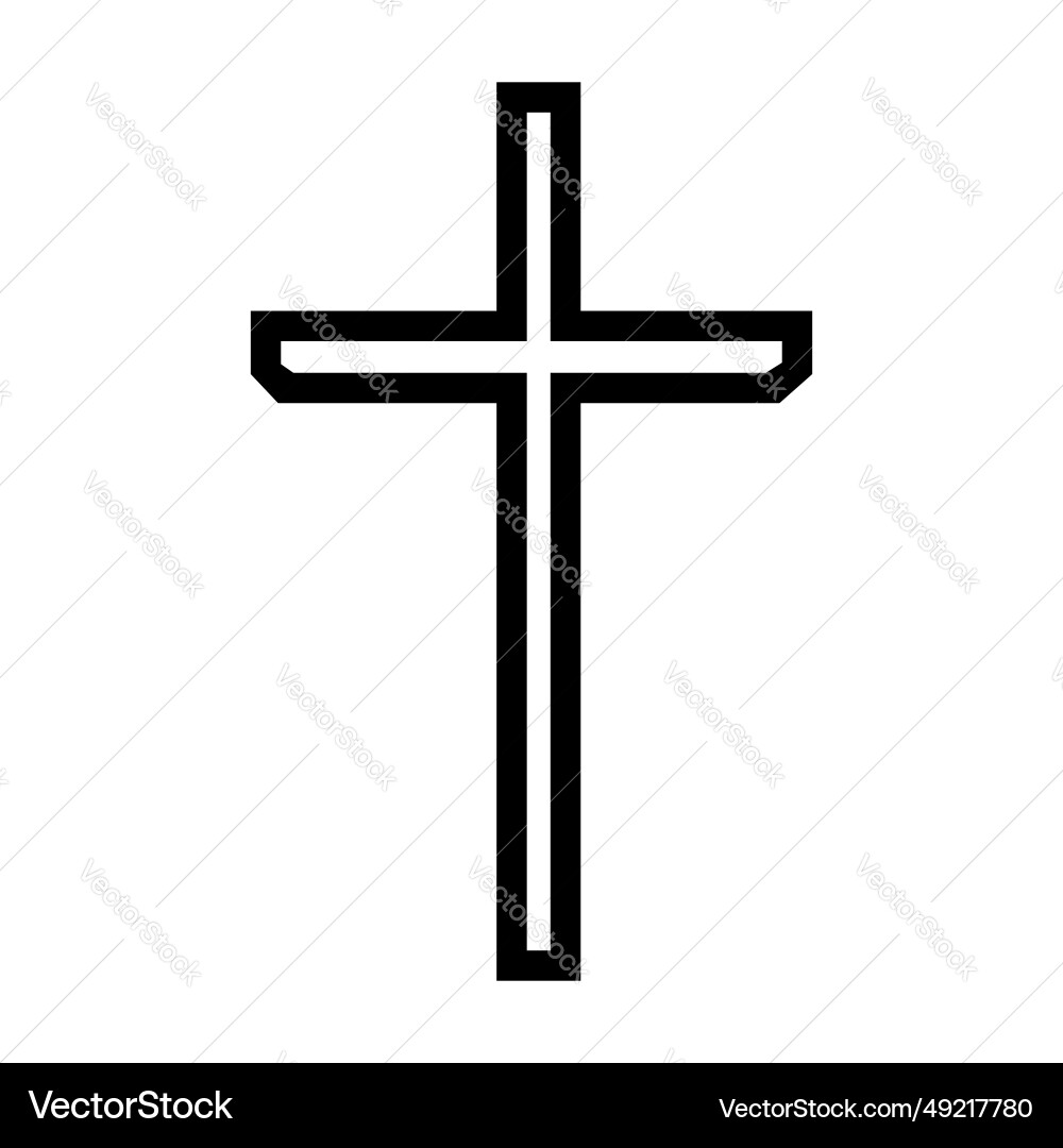 Simple Christian Cross Outline