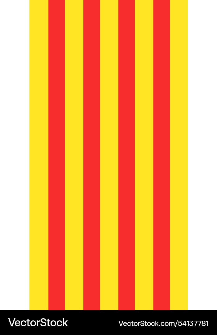 Catalonia flag senyera – Royalty-Free Vector | VectorStock