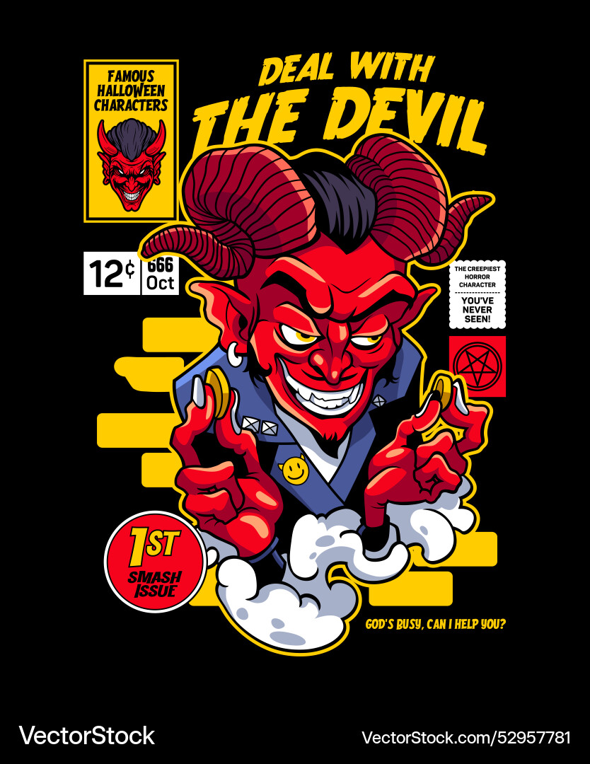 Deal with the devil Royalty Free Vector Image - VectorStock