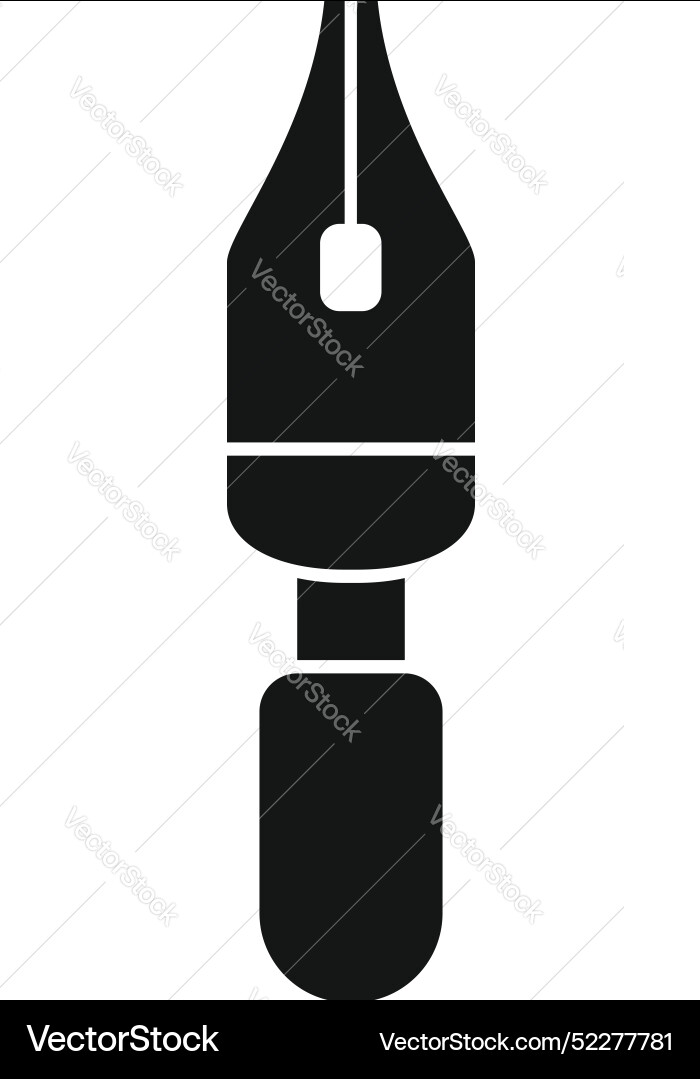 Fountain pen nib icon showing writing tool Vector Image