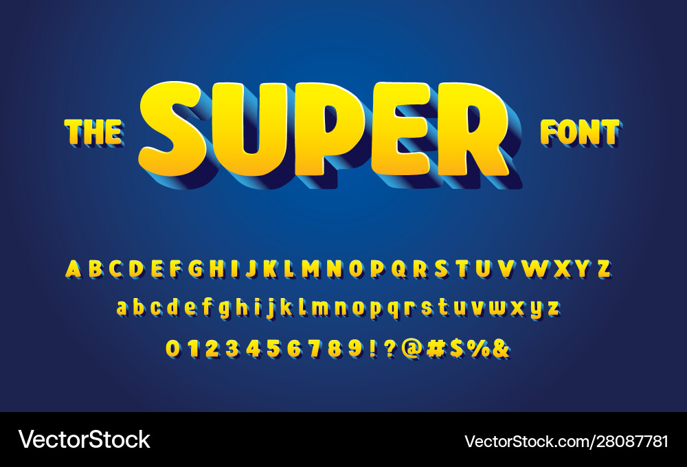 Fun font Royalty Free Vector Image - VectorStock