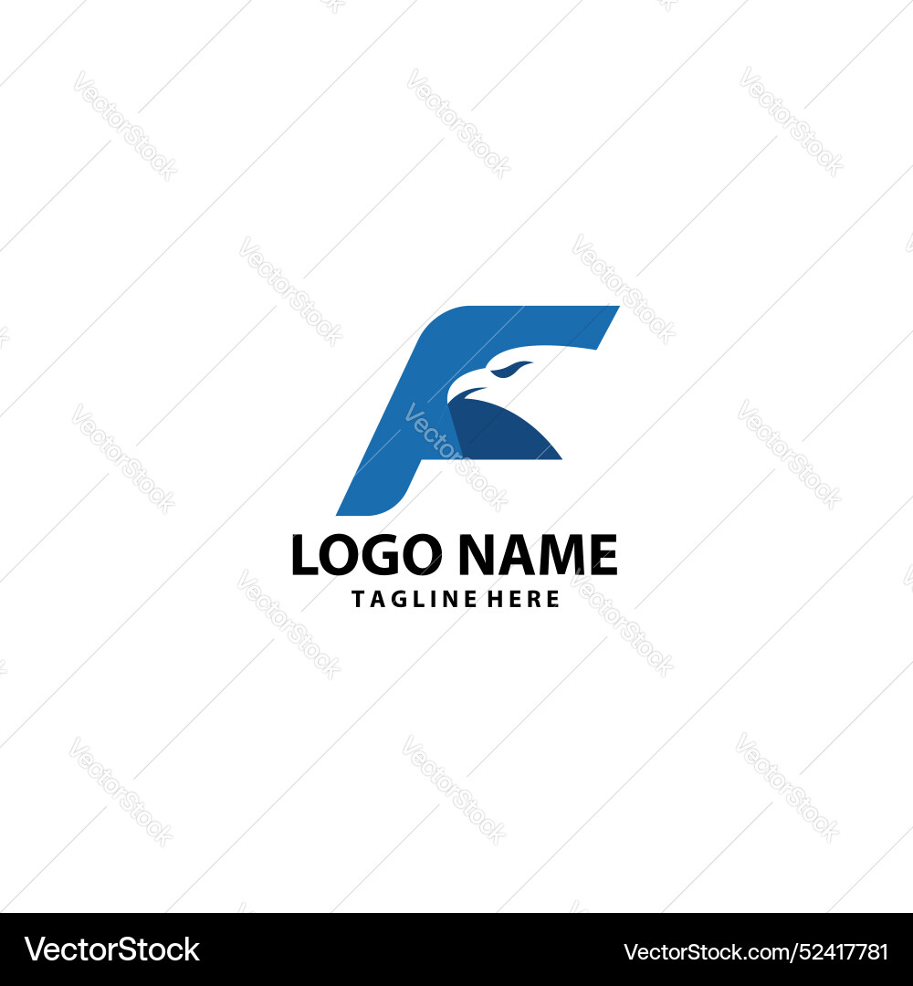 Initial f falcon logo design – Royalty-Free Vector | VectorStock