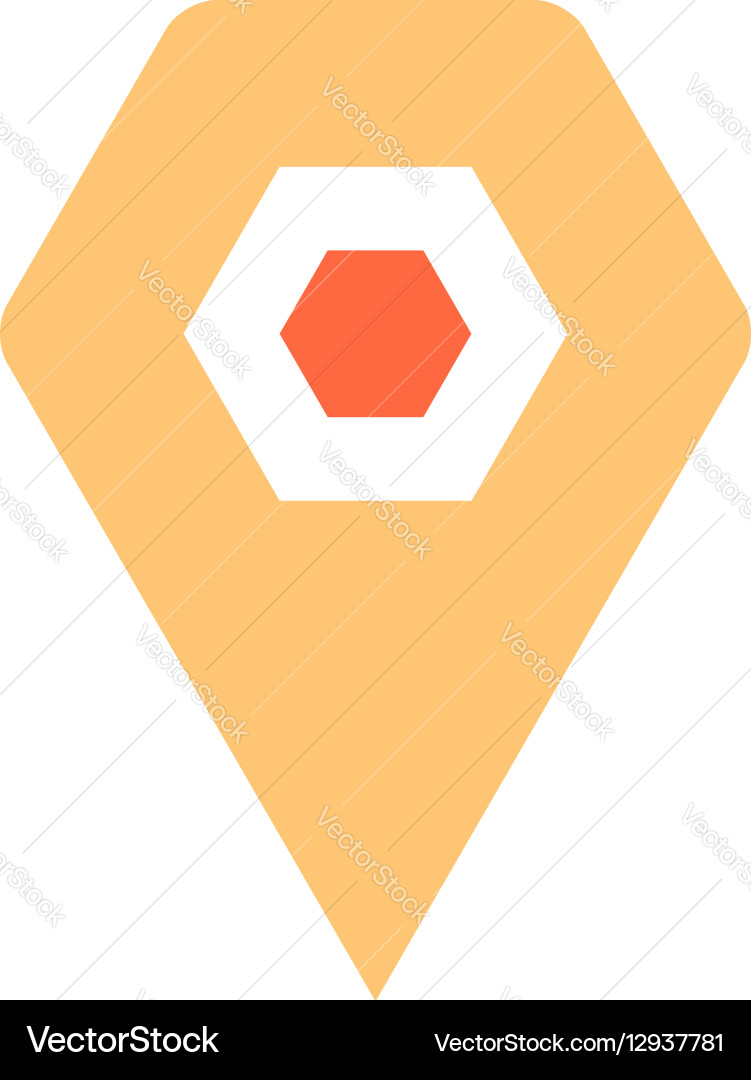 Map pin sign location icon marker point button Vector Image
